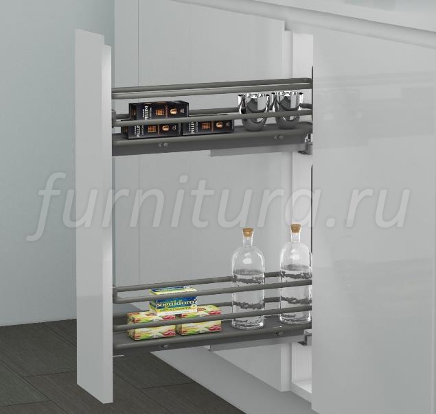 Бутылочница Ellite в базу 200 выдвижная с доводчиком, отделка орион ...